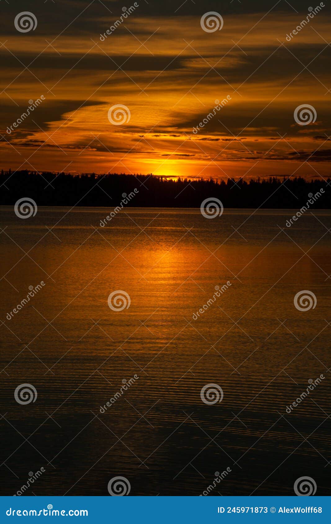 Sunset at the lake Unden stock image. Image of destination - 245971873