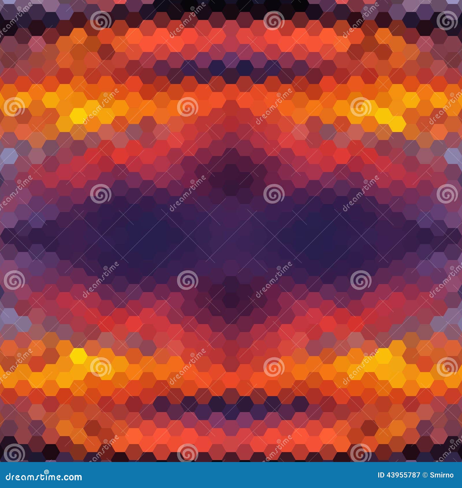 Sunset Landscape Pattern of Geometric Shapes. Colorful Mosaic. T Stock ...