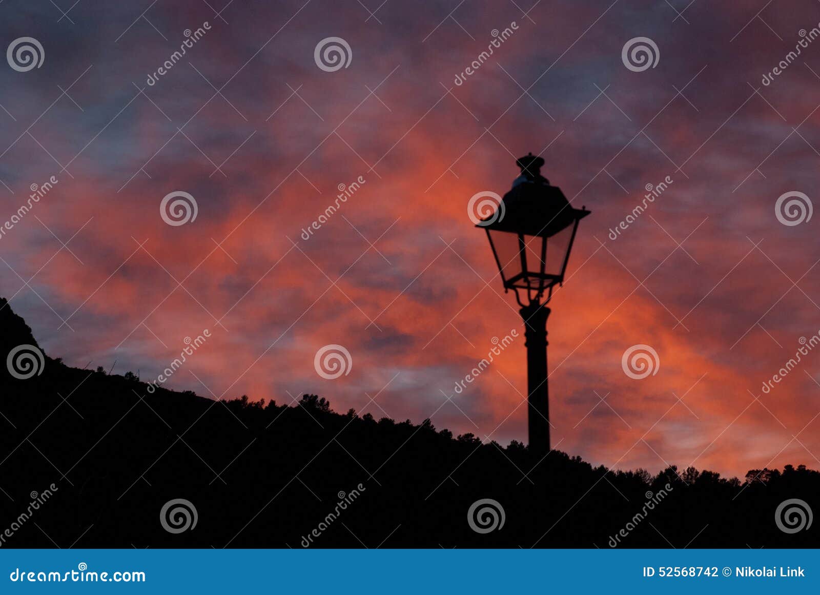 Sunset lantern stock photo. Image of abstract, mountain - 52568742
