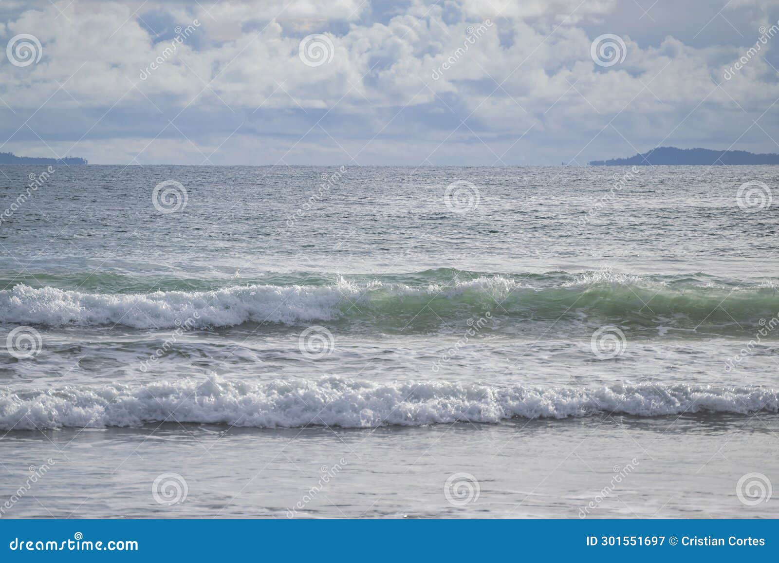 Sunset on Las Lajas Beach in Panama Stock Image - Image of vacations ...