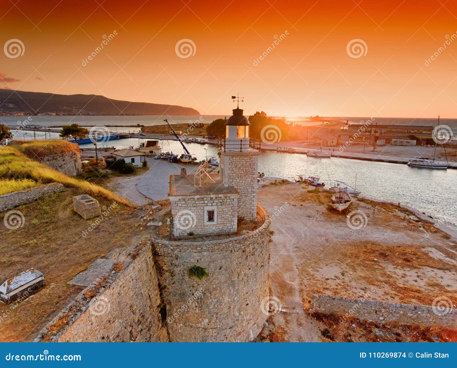 Sunset in Lefkada Town in Lefkada (Lefkas) Island Greece Editorial ...