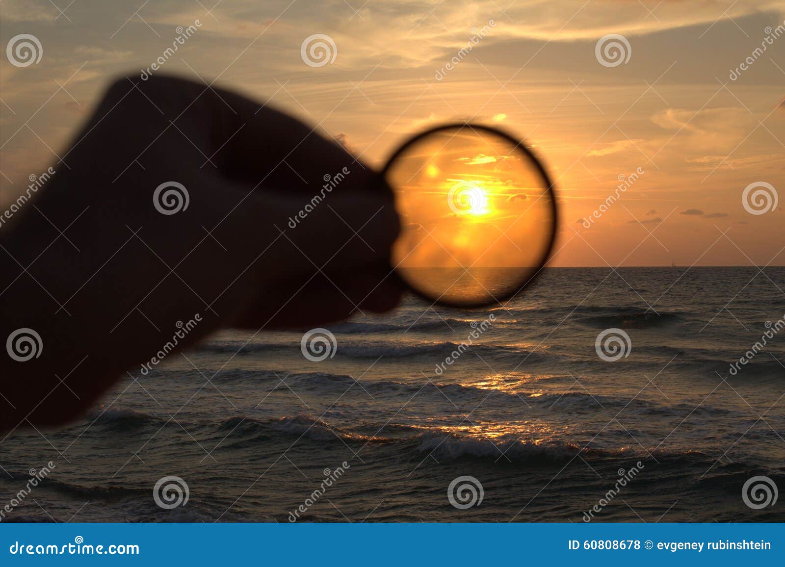 Sunset through lens stock photo. Image of draw, sunset - 60808678