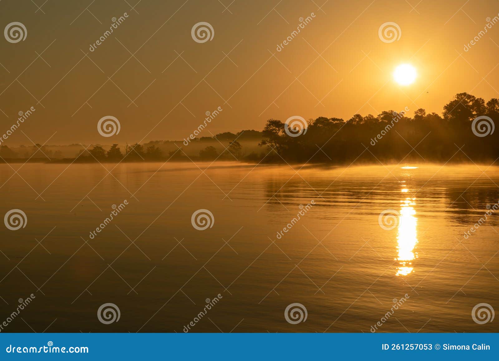 Sunset Light Over the Water and it S Reflection Stock Image - Image of ...