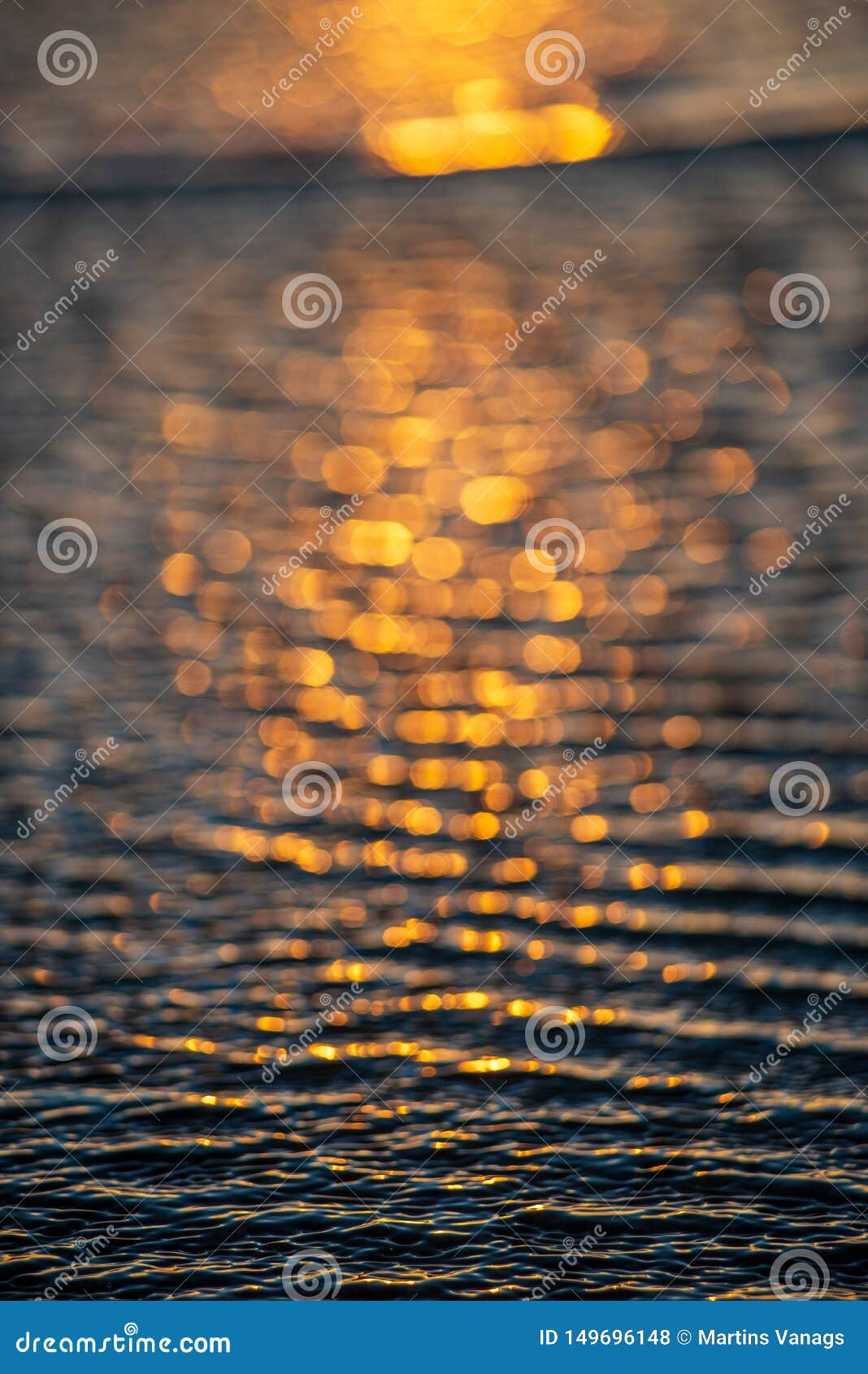 Sunset Light Reflection in the Beach Wet Sand and Water Stock Photo ...