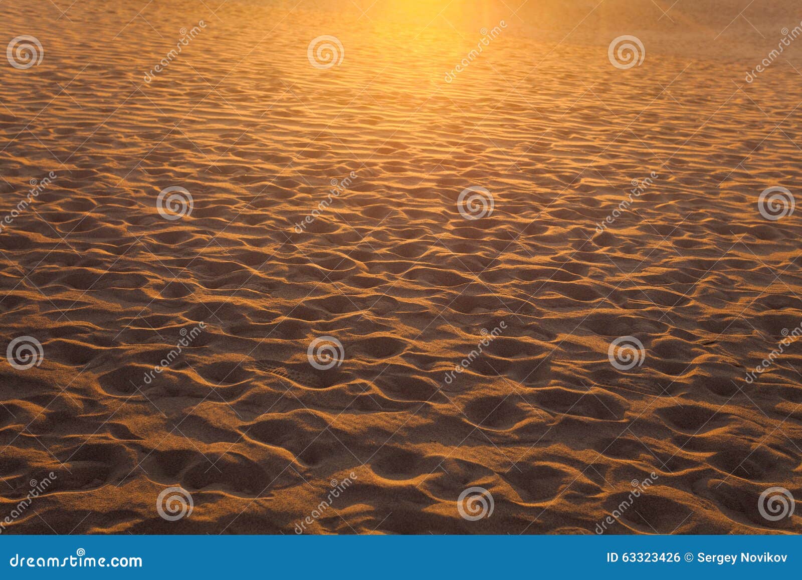 Sunset Lights of the Sand Beach Stock Photo - Image of coast, sunset ...