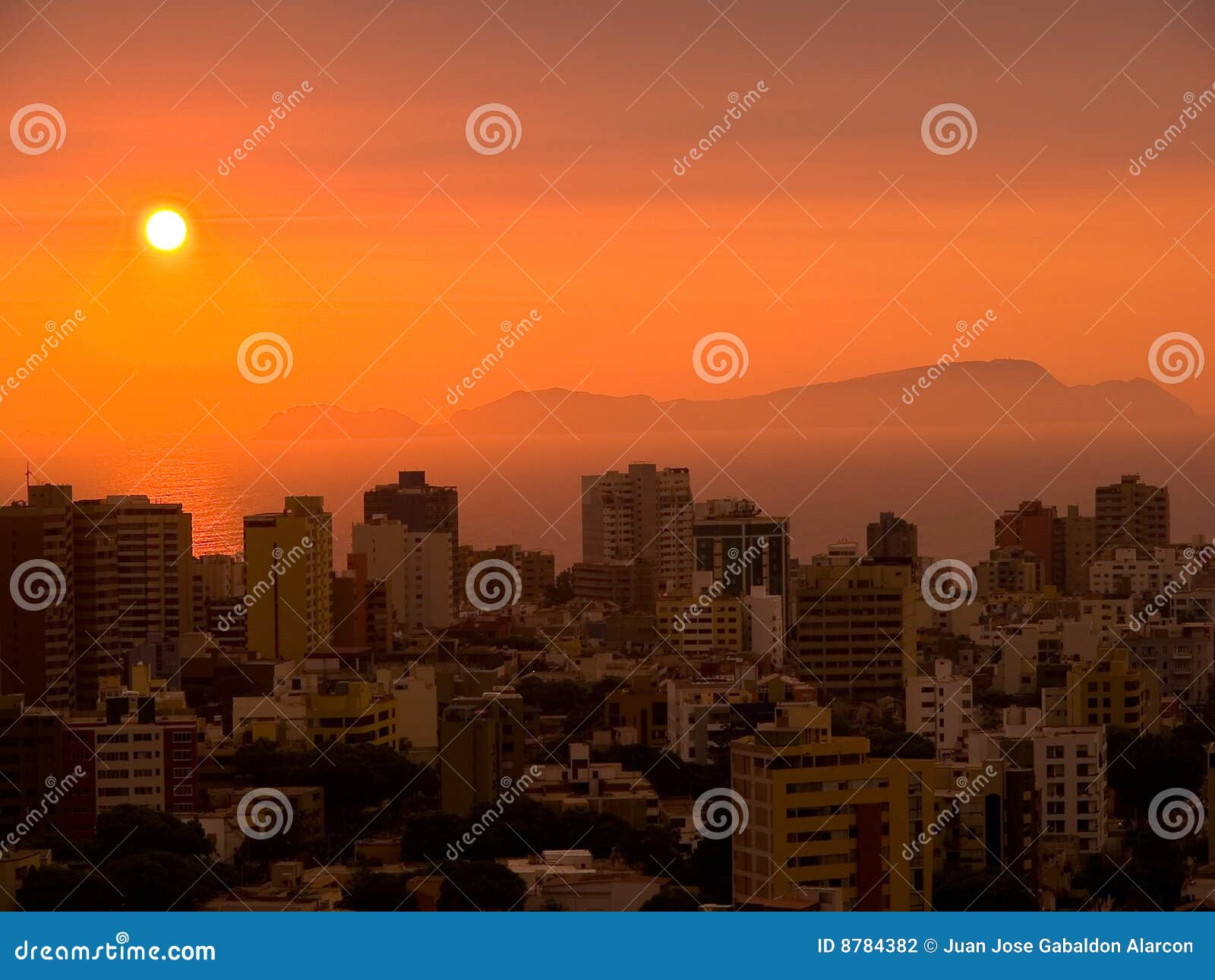 Sunset on the Coast of Lima Stock Photo - Image of evening, peru: 8784382