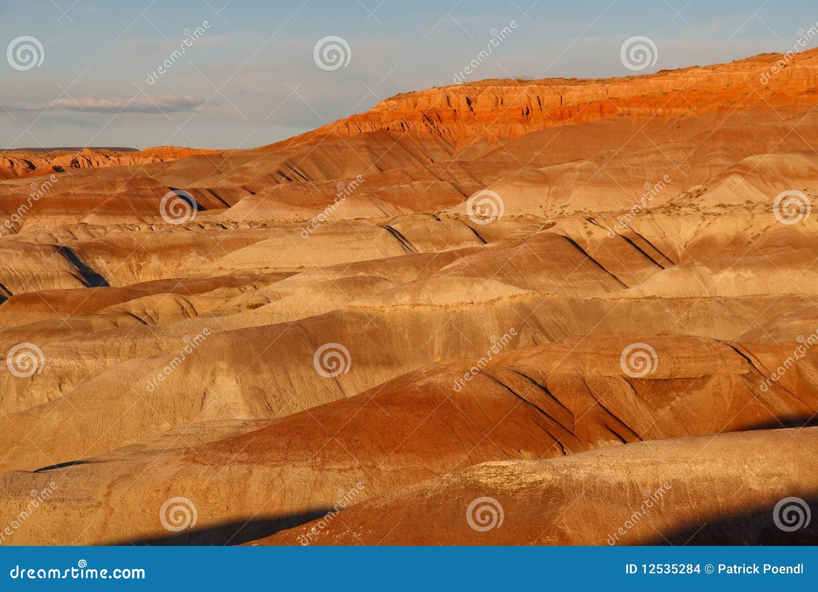 Sunset at Little Painted Desert, Arizona Stock Photo - Image of nature ...