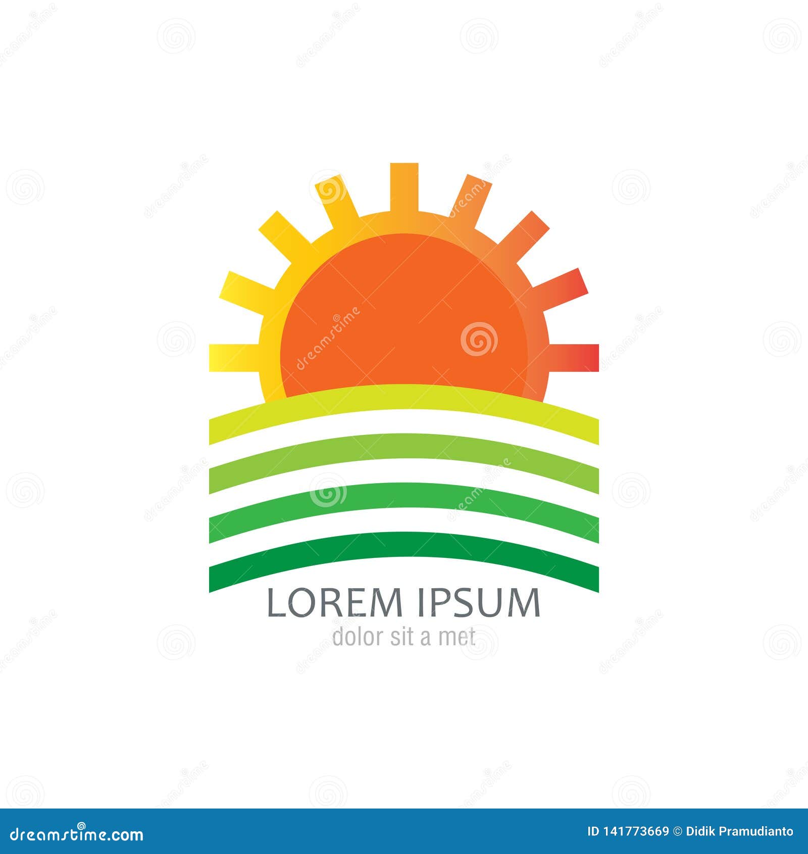 Sunset logo design stock vector. Illustration of insignia - 141773669