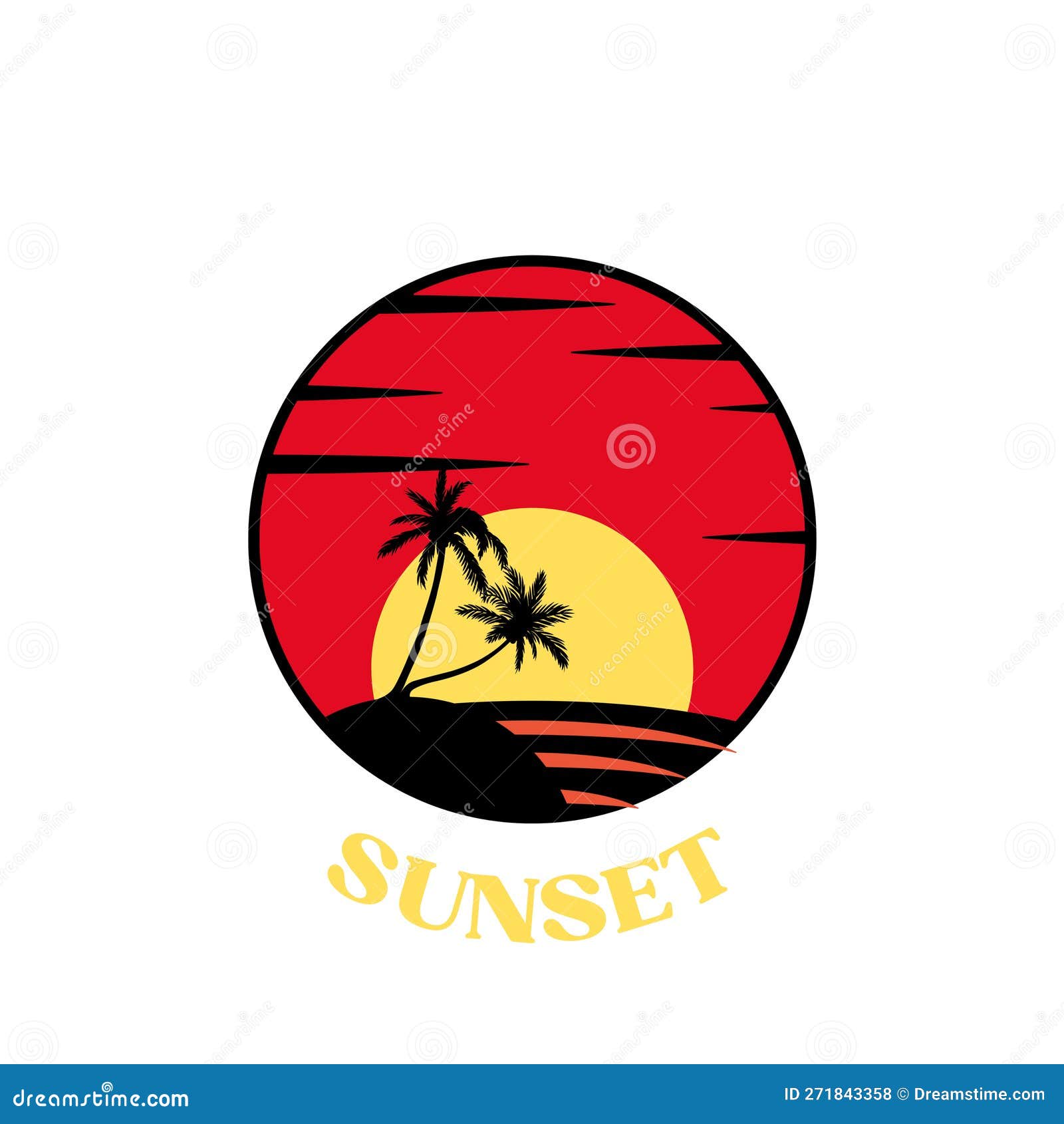 Sunset logo stock illustration. Illustration of icon - 271843358