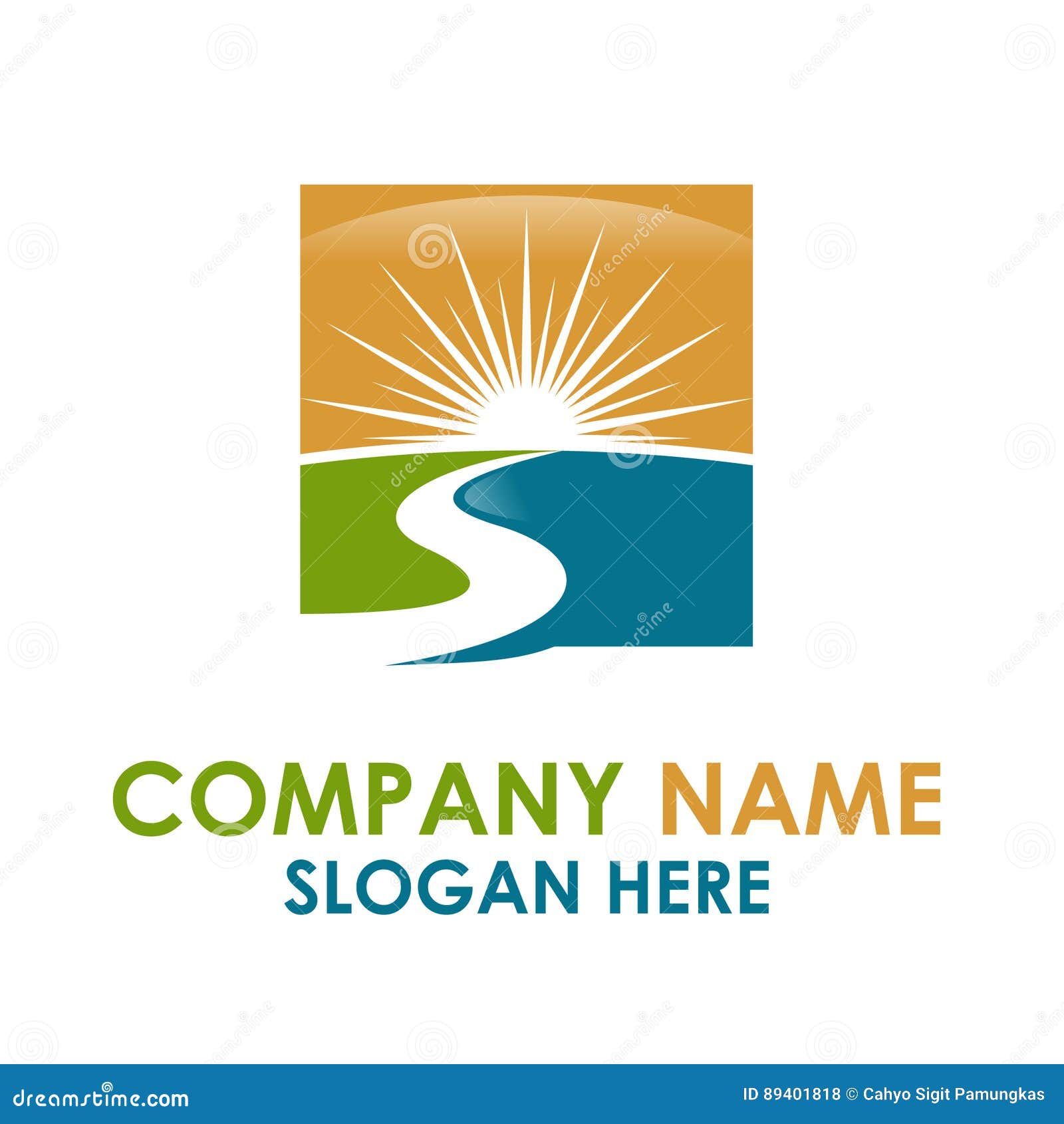 Sunset logo design stock vector. Illustration of abstract - 89401818