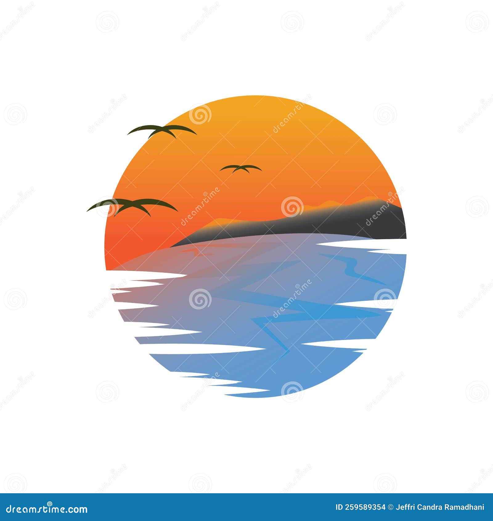 Sunset Logo Icon Design Symbol Illustration Stock Vector - Illustration ...