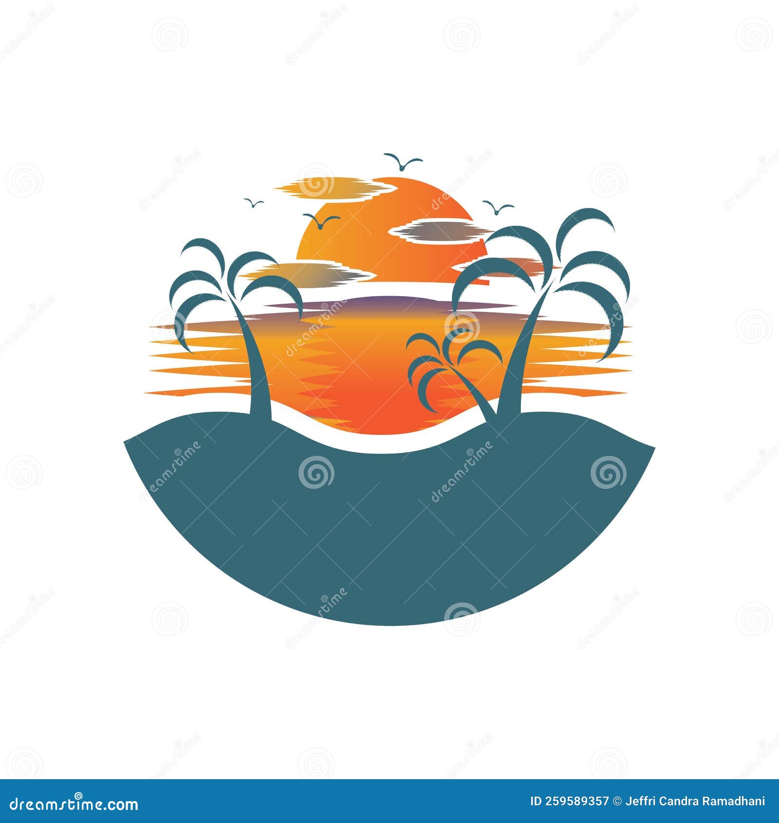 Sunset Logo Icon Design Symbol Illustration Stock Vector - Illustration ...