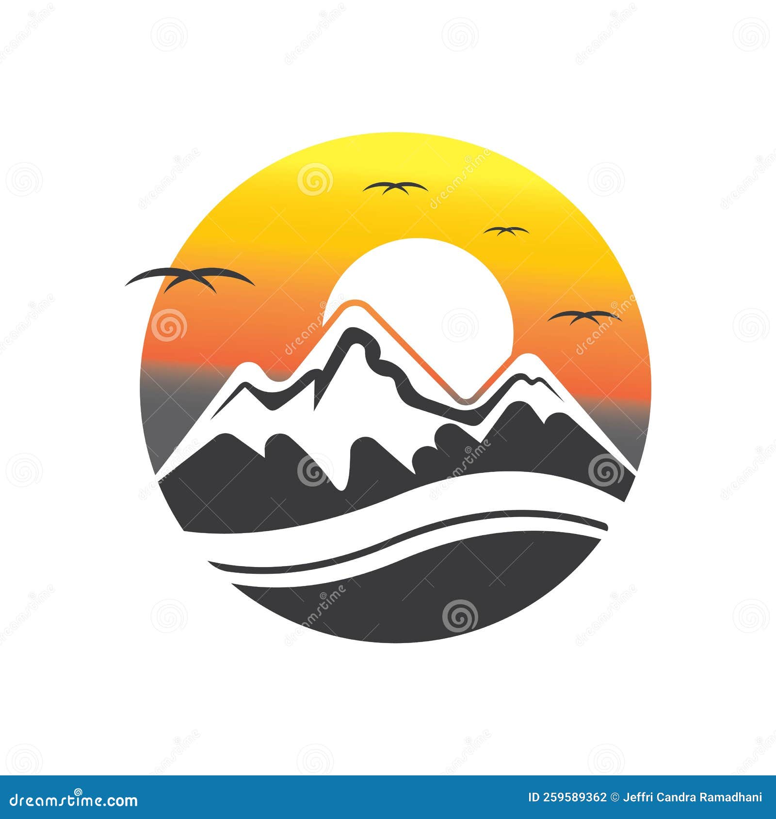 Sunset Logo Icon Design Symbol Illustration Stock Vector - Illustration ...