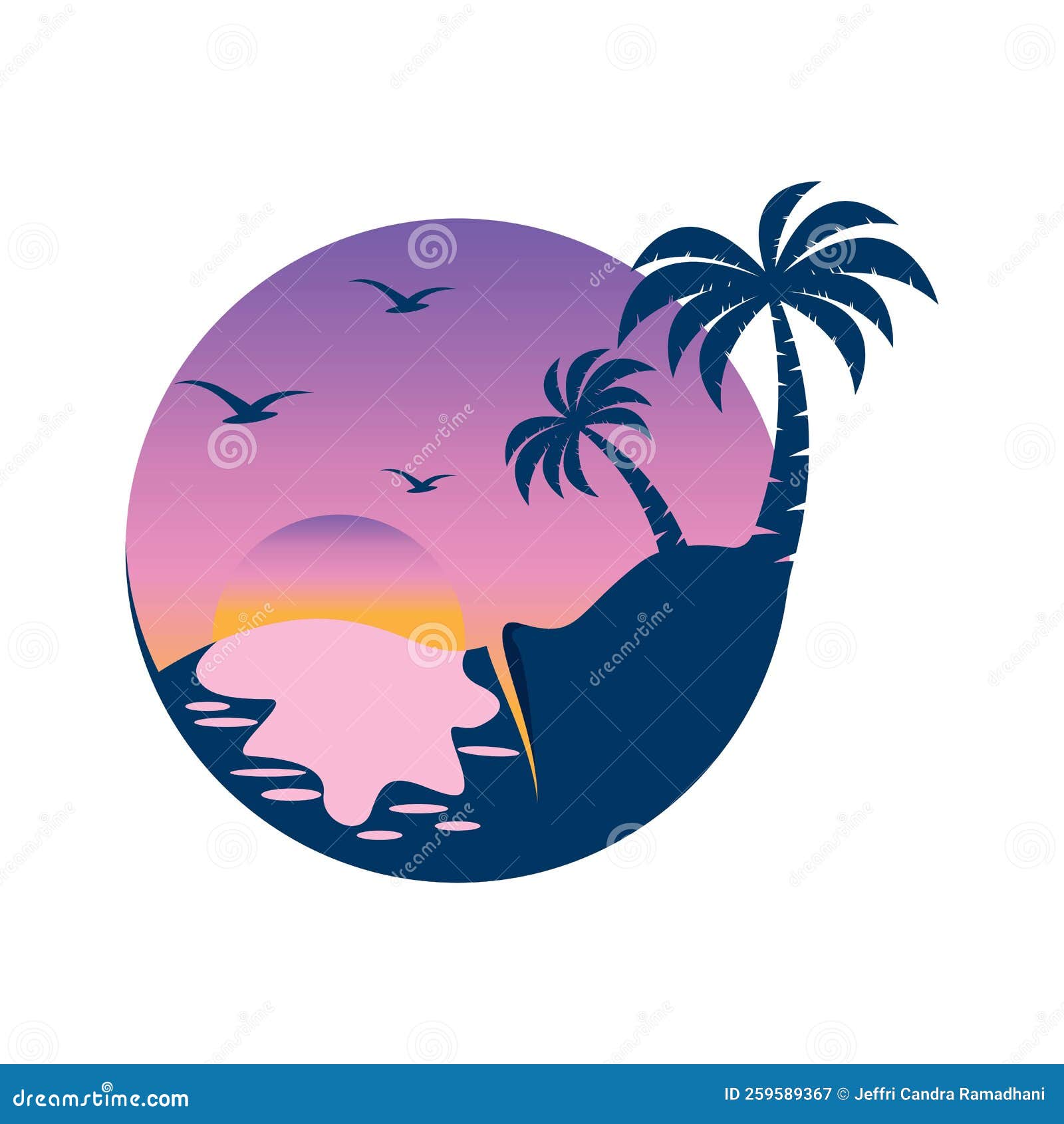 Sunset Logo Icon Design Symbol Illustration Stock Vector - Illustration ...