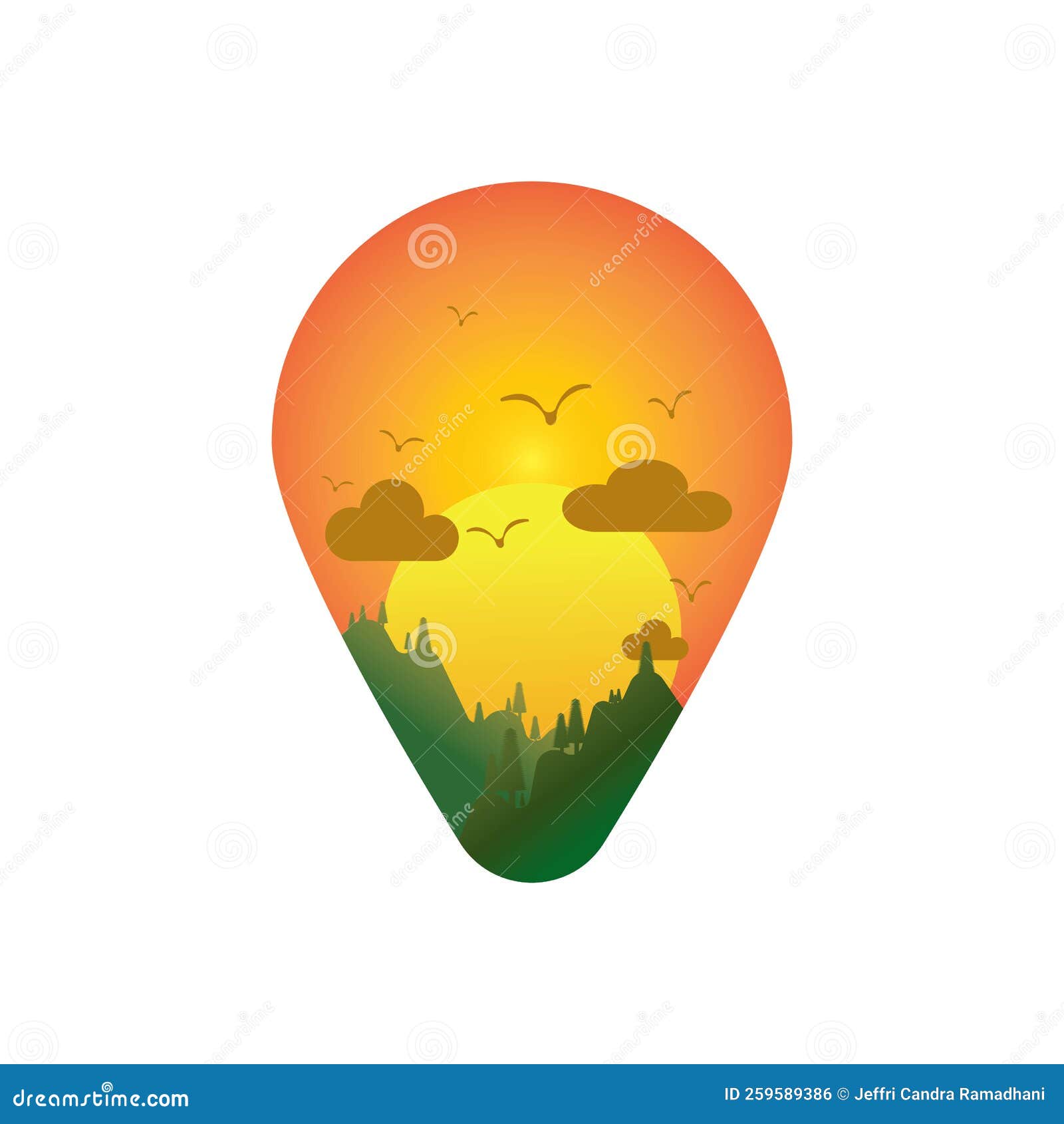 Sunset Logo Icon Design Symbol Illustration Stock Vector - Illustration ...