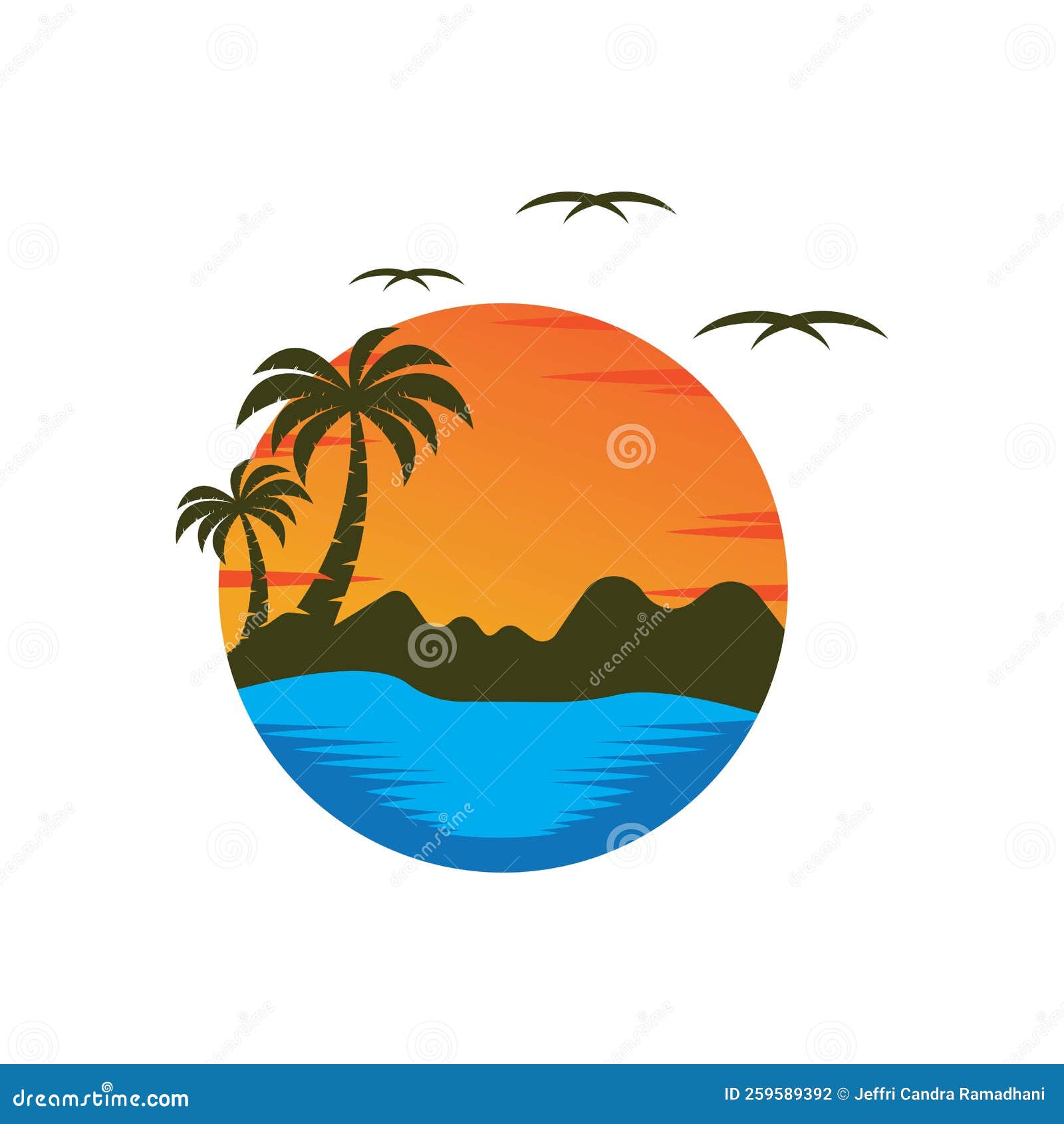Sunset Logo Icon Design Symbol Illustration Stock Vector - Illustration ...
