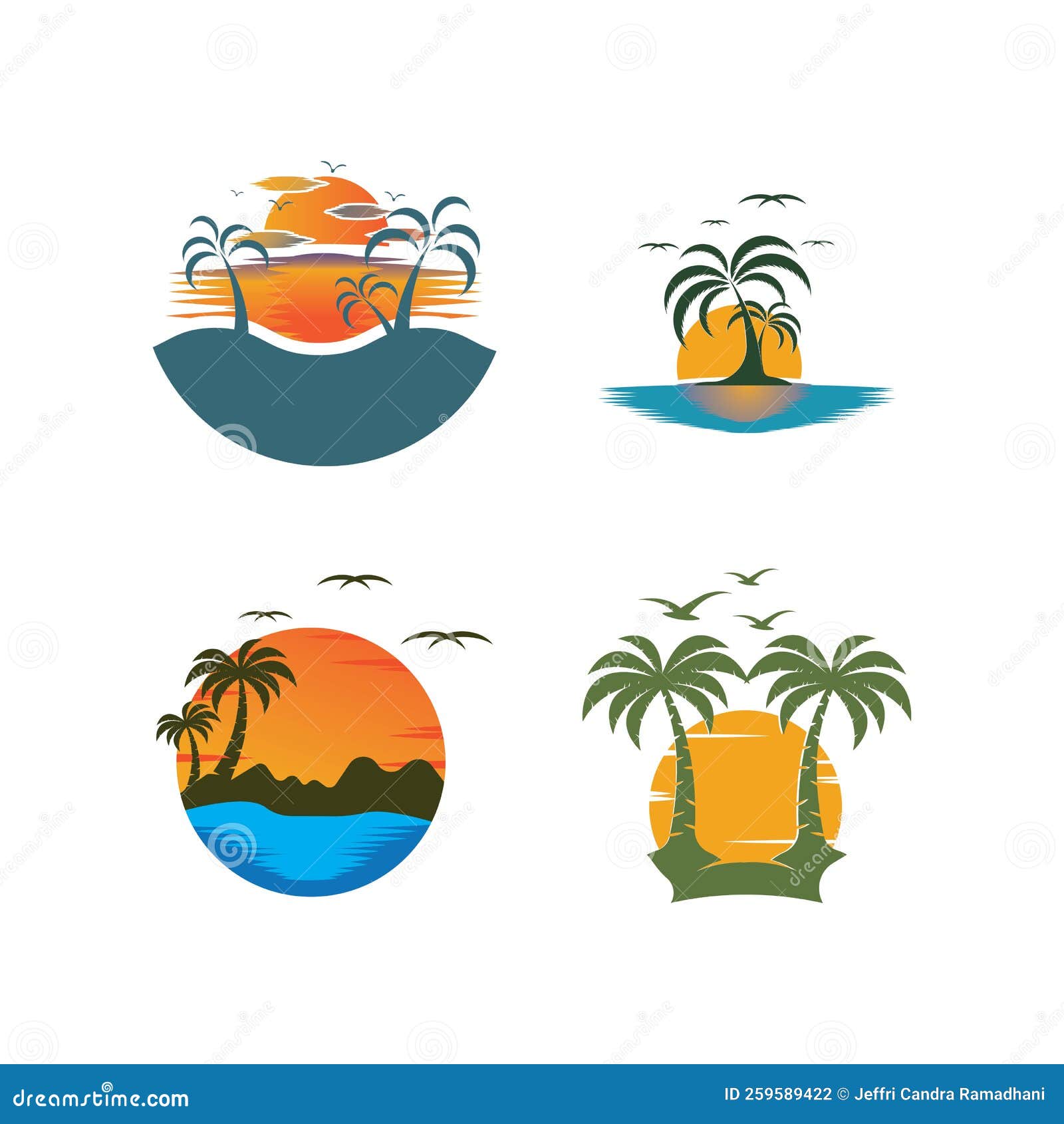 Sunset Logo Icon Design Symbol Illustration Stock Vector - Illustration ...