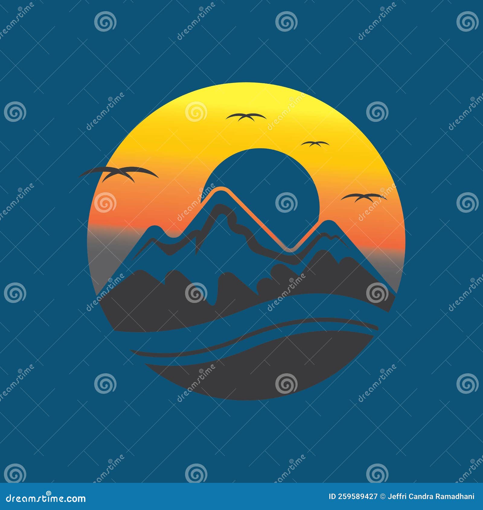 Sunset Logo Icon Design Symbol Illustration Stock Vector - Illustration ...
