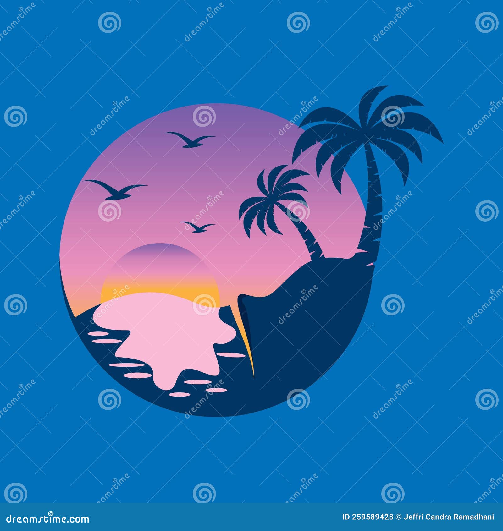 Sunset Logo Icon Design Symbol Illustration Stock Vector - Illustration ...