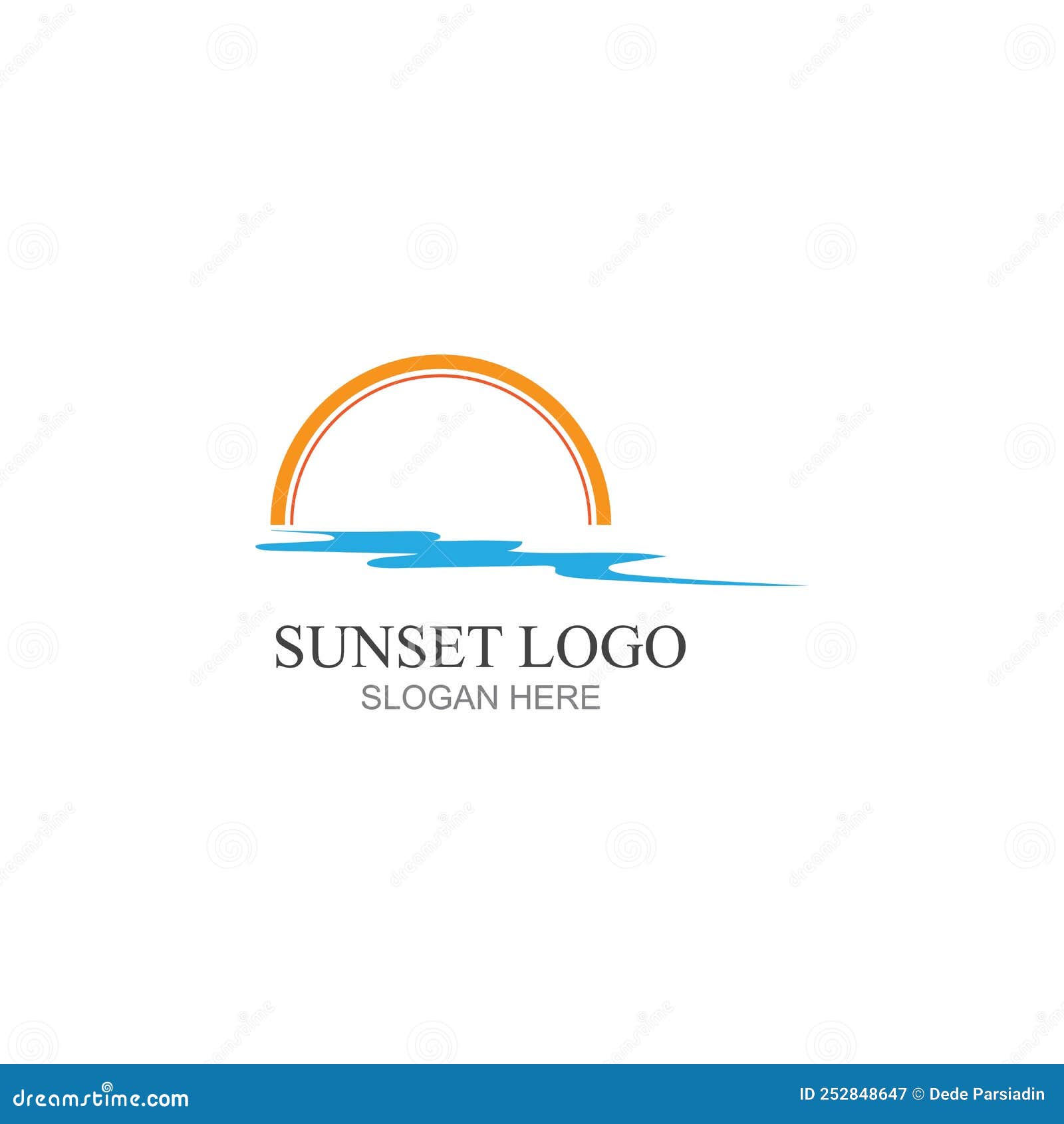 Sunset Logo Icon Vector Illustration Design Stock Vector - Illustration ...