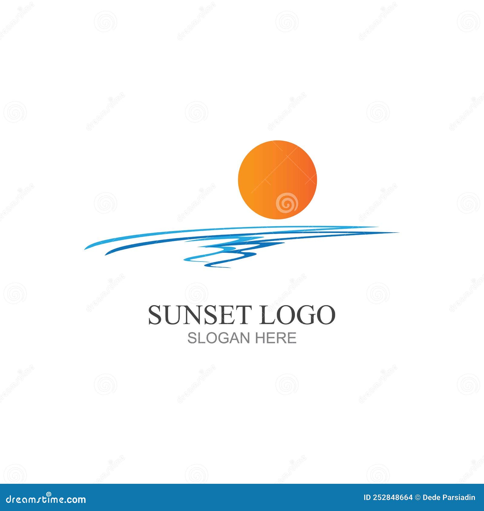 Sunset Logo Icon Vector Illustration Design Stock Vector - Illustration ...