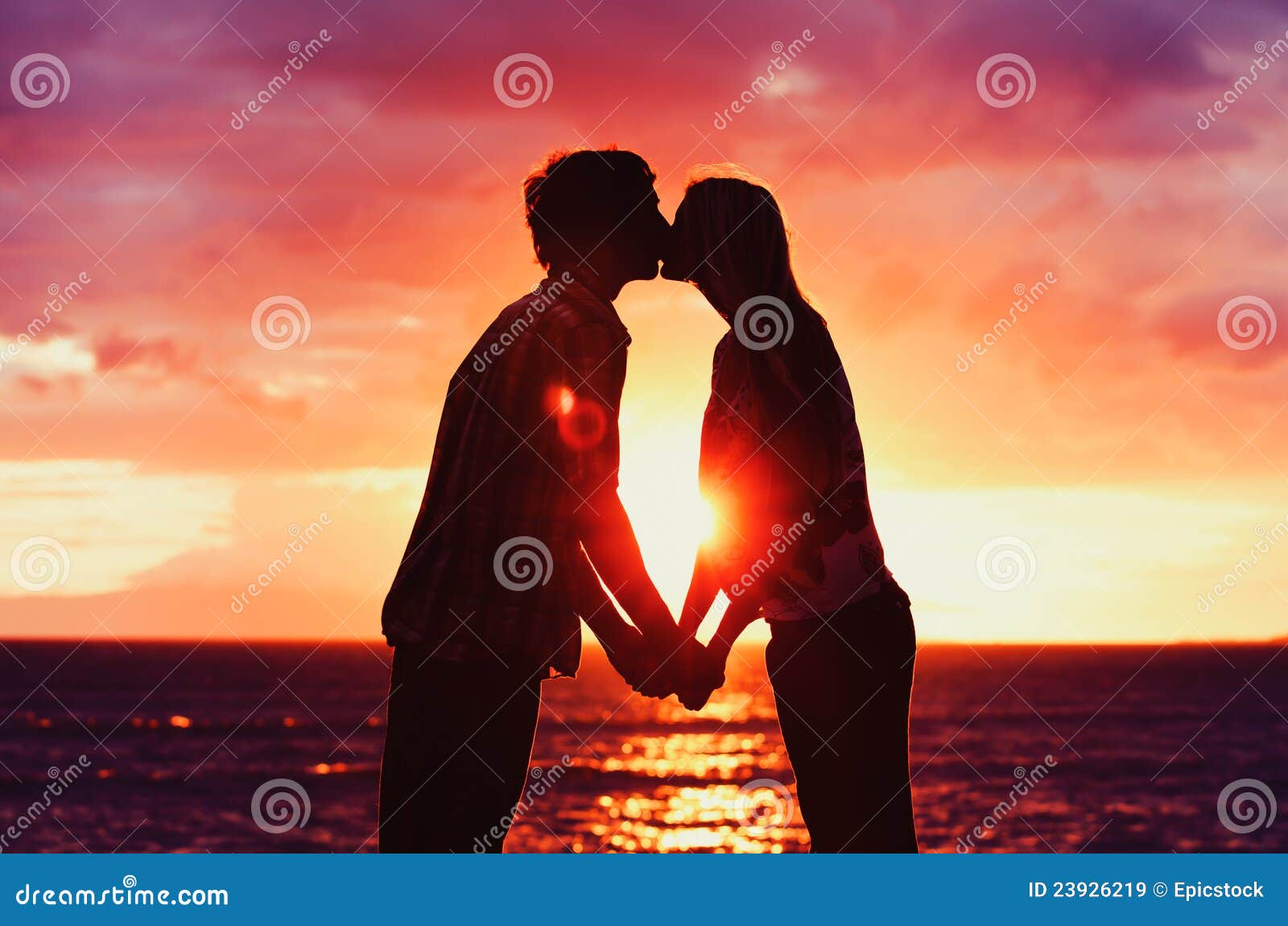 Sunset Lovers stock image. Image of black, figure, love - 23926219