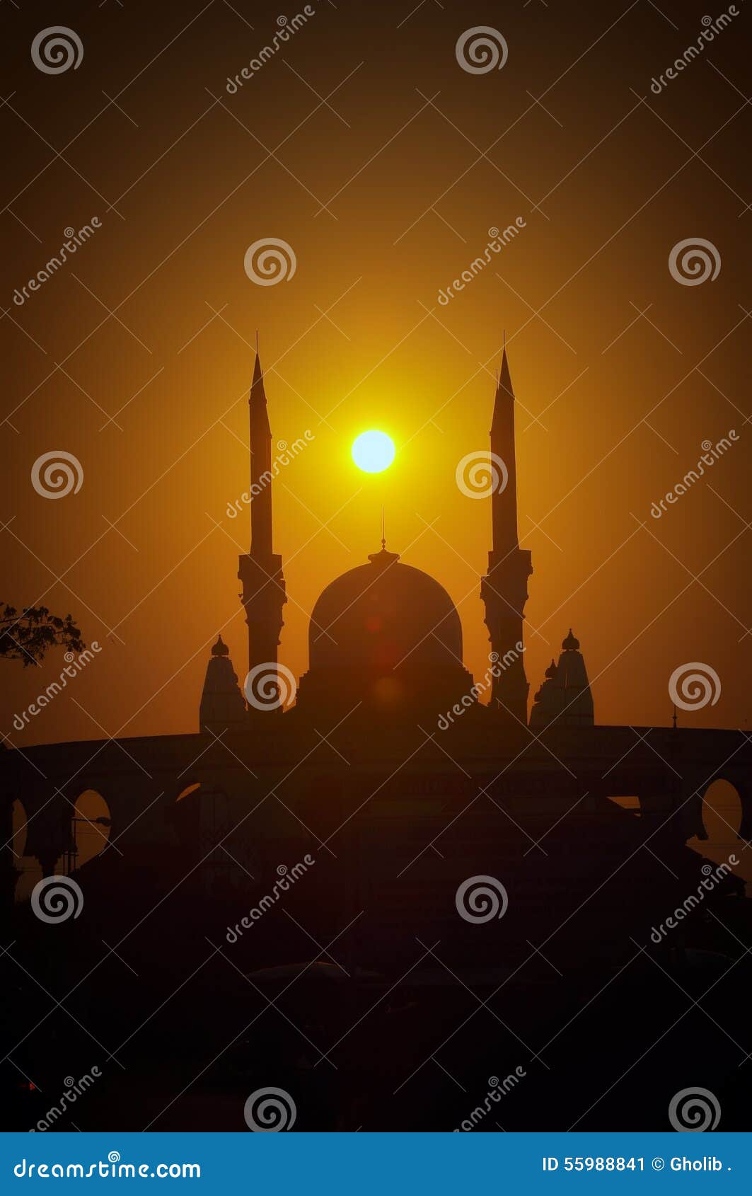 Sunset on MAJT stock image. Image of datangnya, sunset - 55988841