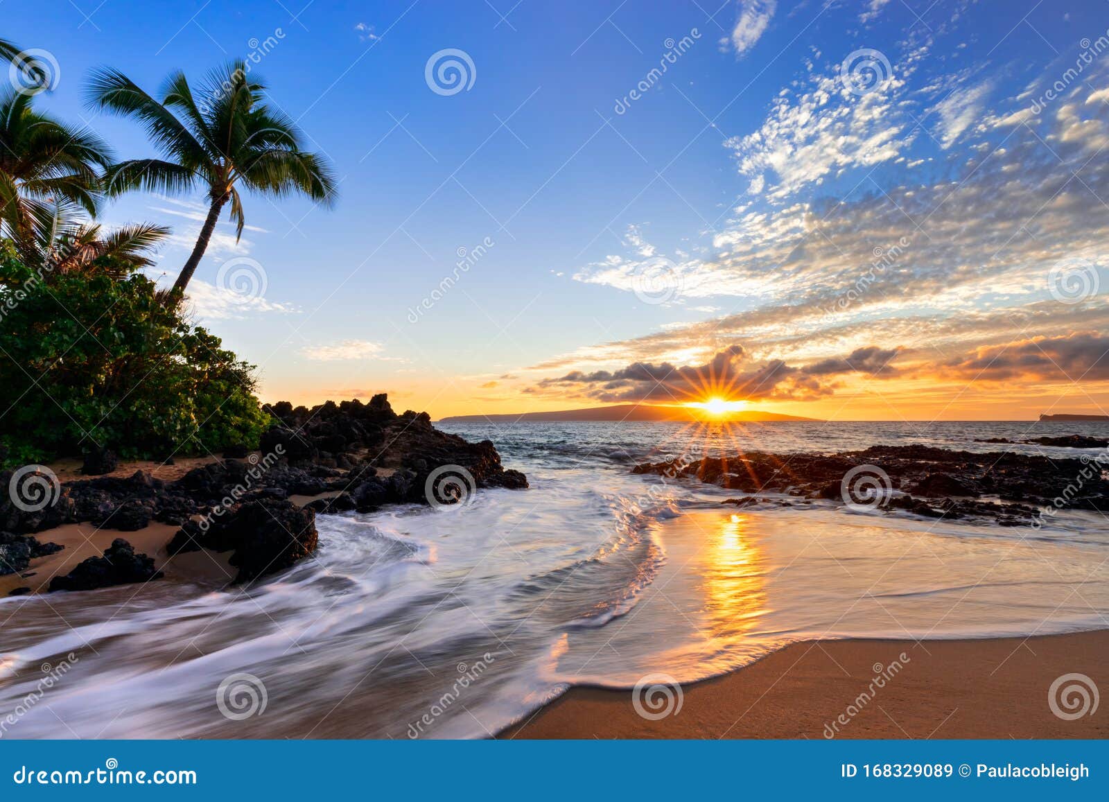 Sunset at Makena Secret Beach in Wailea, Maui, HI Stock Image - Image ... Sunset at Makena Secret Beach in Wailea, Maui, HI Stock Image - Image ...
