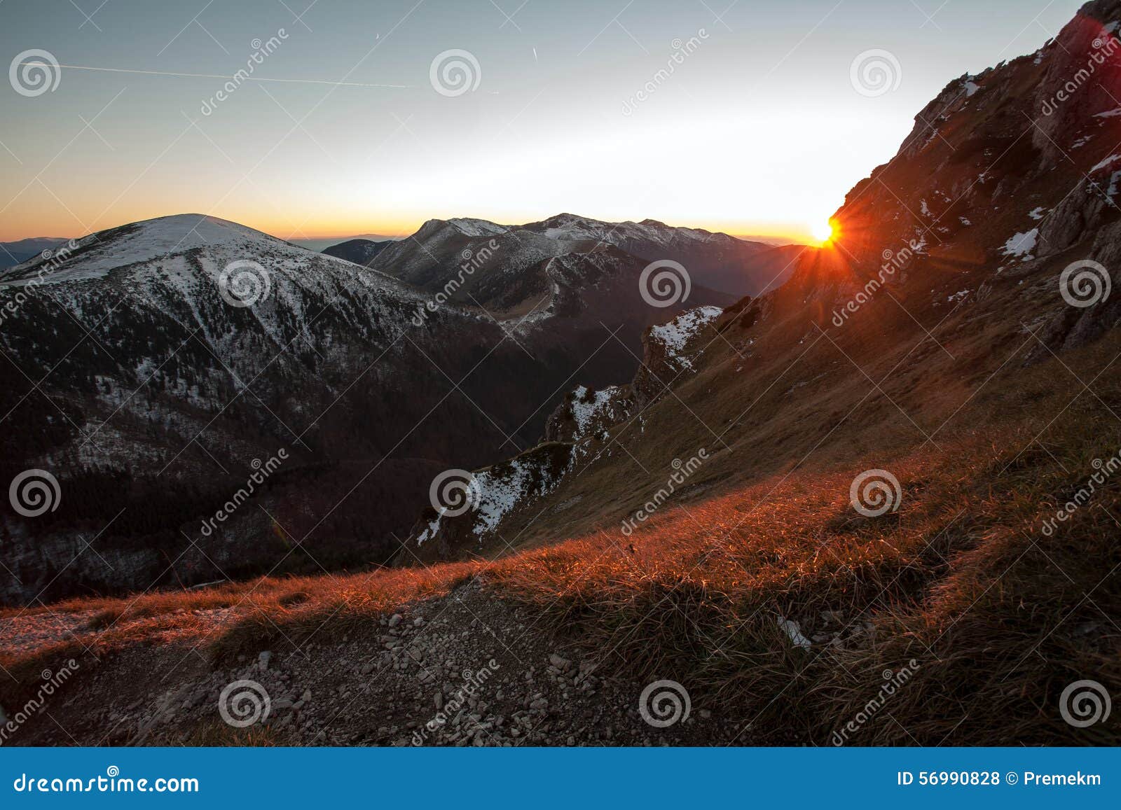 Sunset in Mala Fatra Mountain Range Stock Photo - Image of environment ...