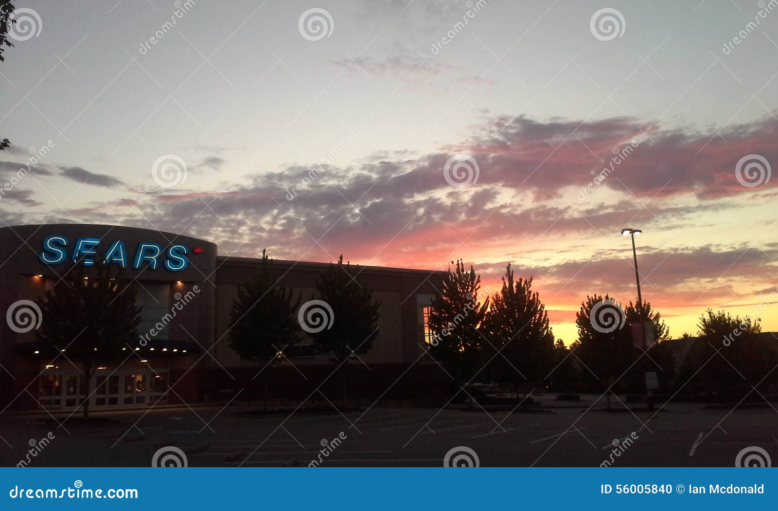 Sunset at the Mall editorial image. Image of shopping - 56005840