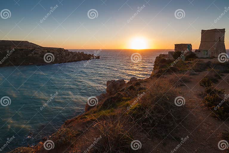 Sunset in Malta stock image. Image of breeze, mountain - 29370637