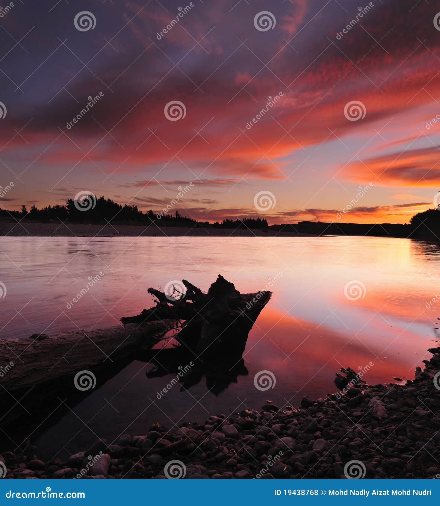 Sunset at Manawatu River stock photo. Image of palmerston - 19438768