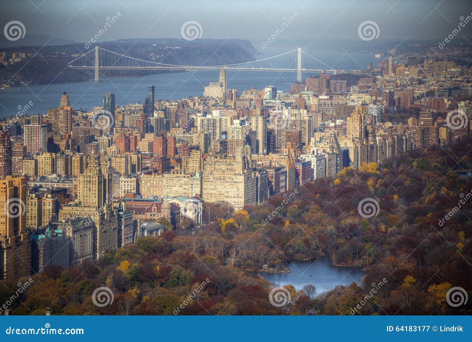 Sunset in Manhattan, New York Stock Image - Image of landmark, river ...