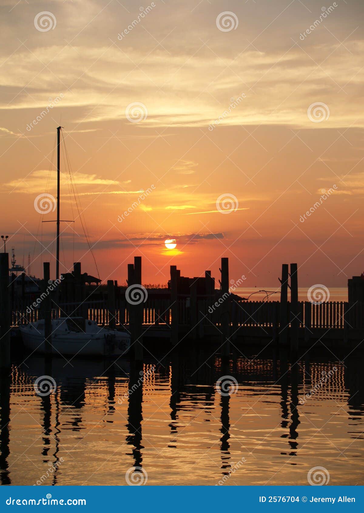 Sunset Marina stock photo. Image of ocean, summer, rope - 2576704