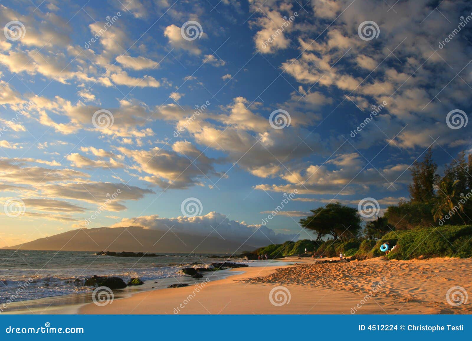 Sunset on Maui Beach stock photo. Image of ocean, relax - 4512224