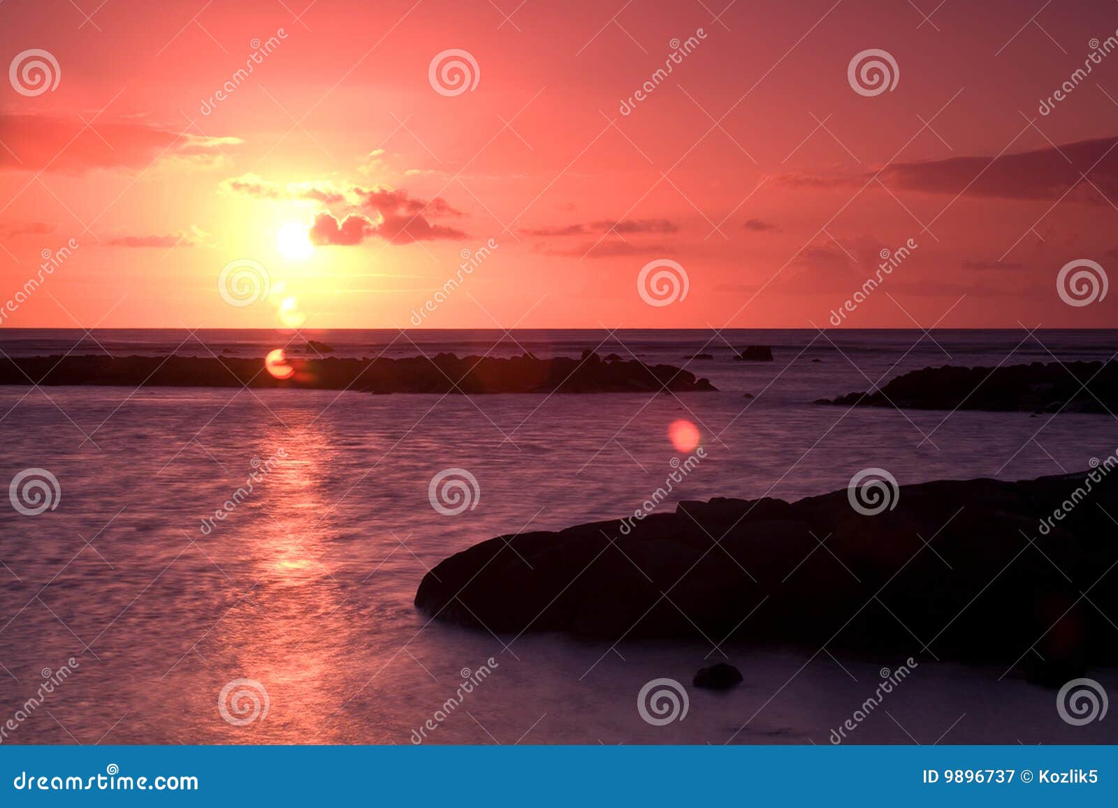 Sunset in Mauritius stock image. Image of sunset, evening - 9896737
