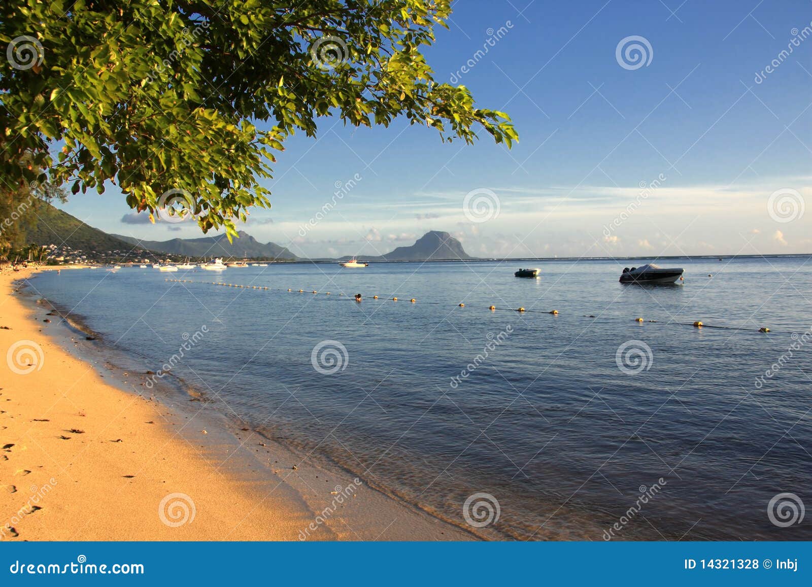 Sunset in Mauritius beach stock photo. Image of africa - 14321328