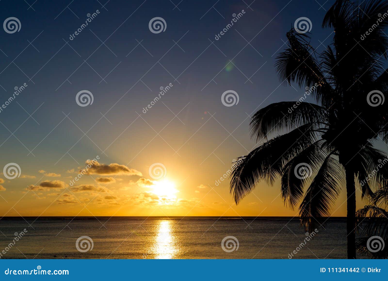 Sunset in Mauritius stock photo. Image of horizon, tropical - 111341442
