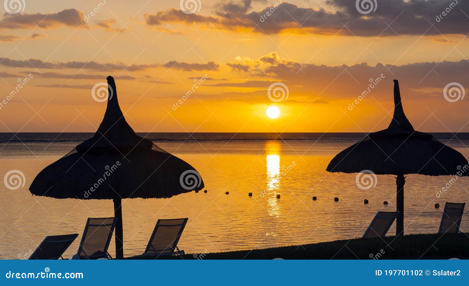 Sunset in Mauritius stock photo. Image of calm, mauritius - 197701102