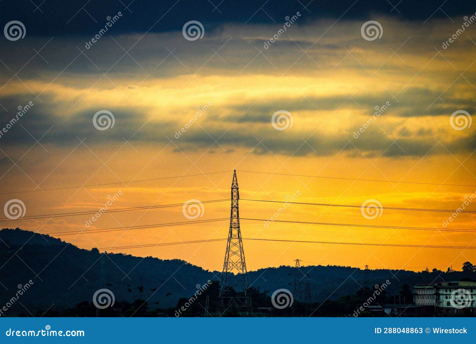 Sunset in Mayong, Morigaon District in Assam, India. Stock Image ...