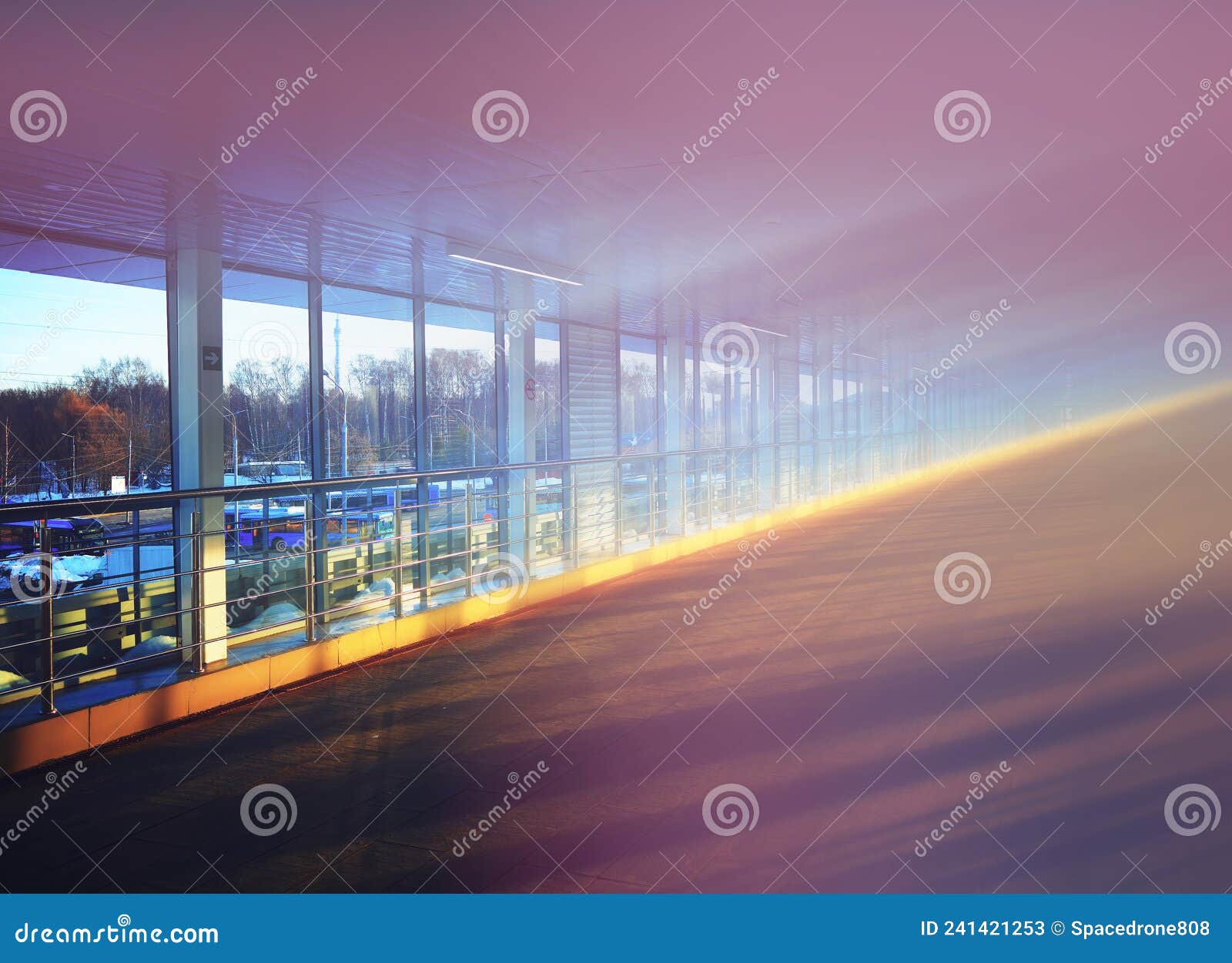 Sunset Metro Transition Transportation Background Stock Image - Image ...