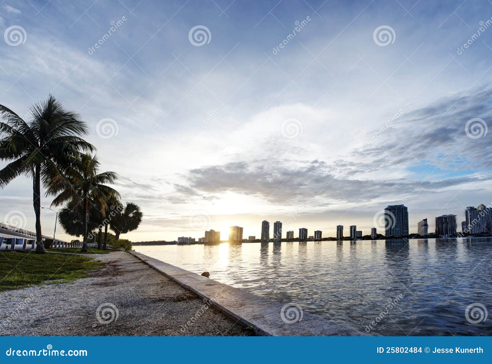 Sunset in Miami stock photo. Image of miami, sunshine - 25802484