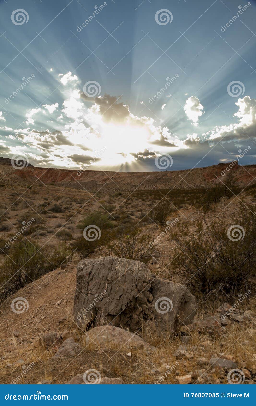 Sunset Mid vertical stock image. Image of sunbeams, cloudy - 76807085