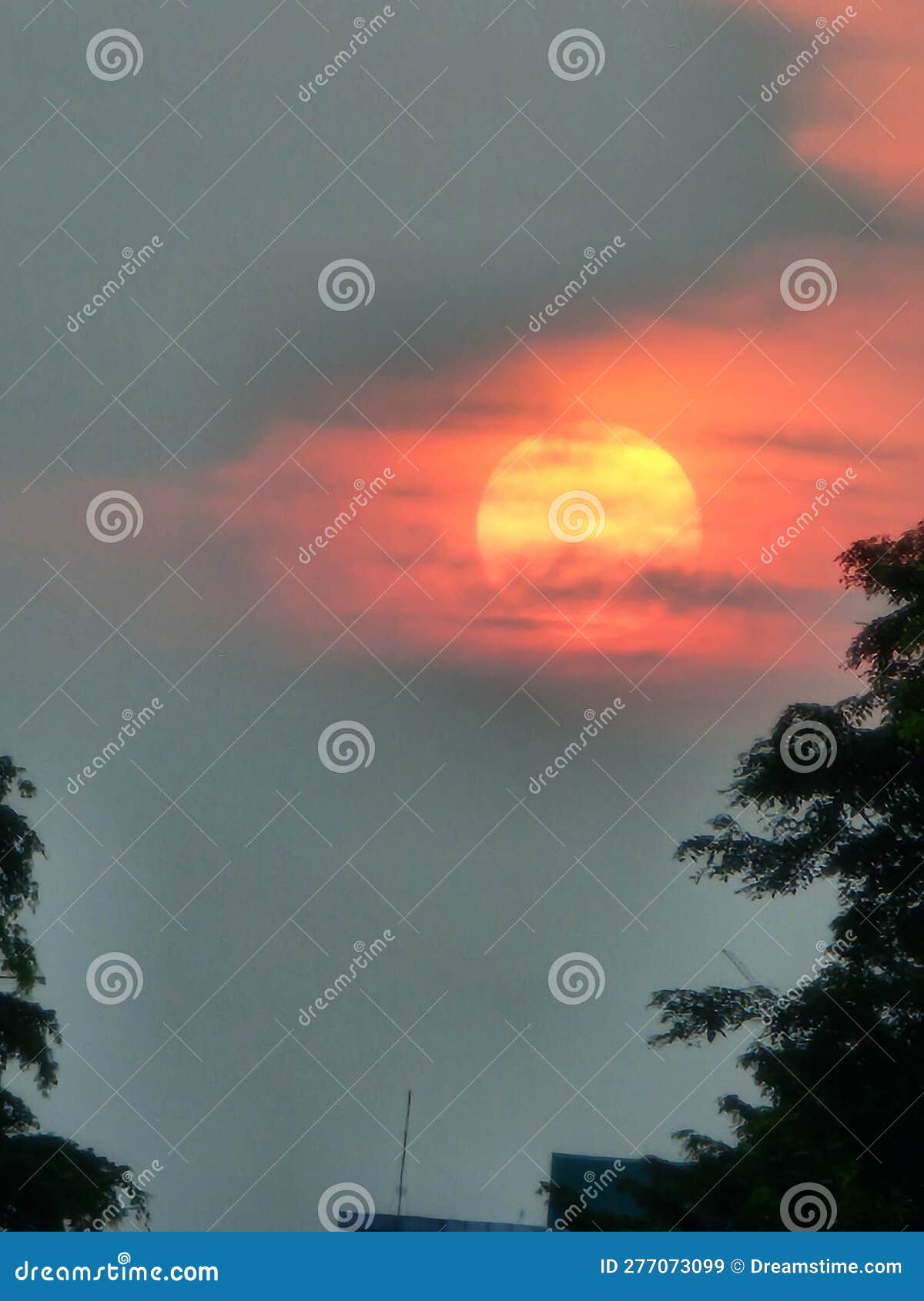 Sunset in the Middle of the City Stock Image - Image of city, sunset ...