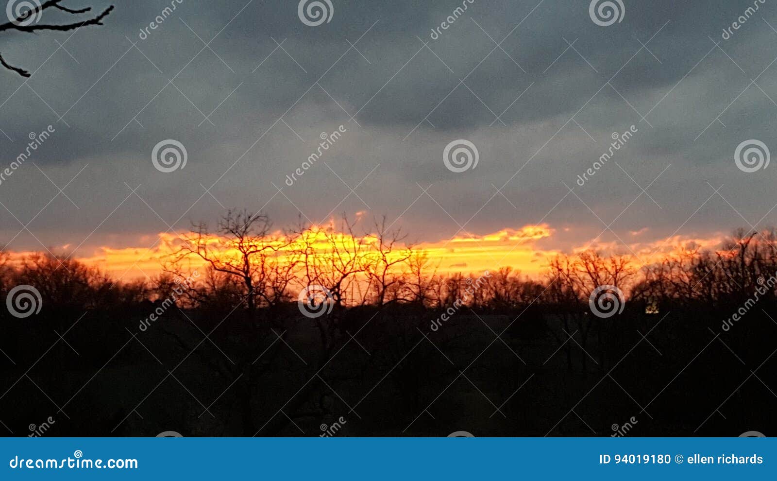 Sunset in the Midwest stock photo. Image of ozark, home - 94019180