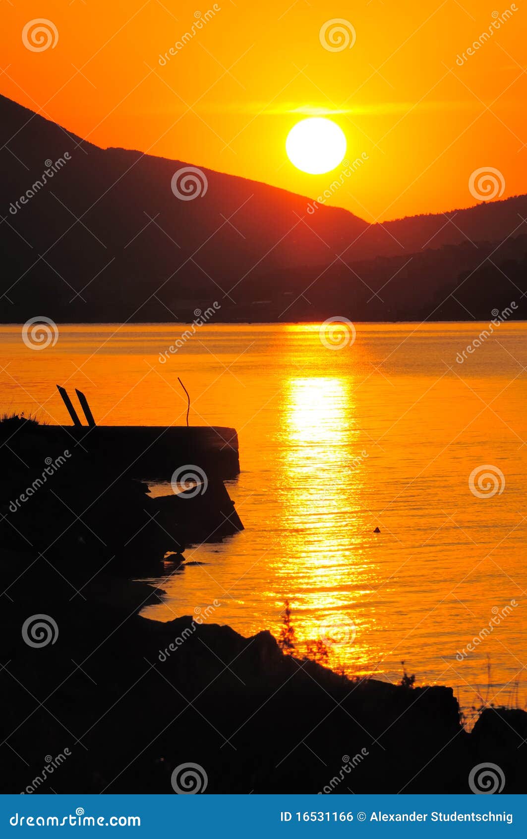Sunset in Montenegro no.5 stock photo. Image of clouds - 16531166