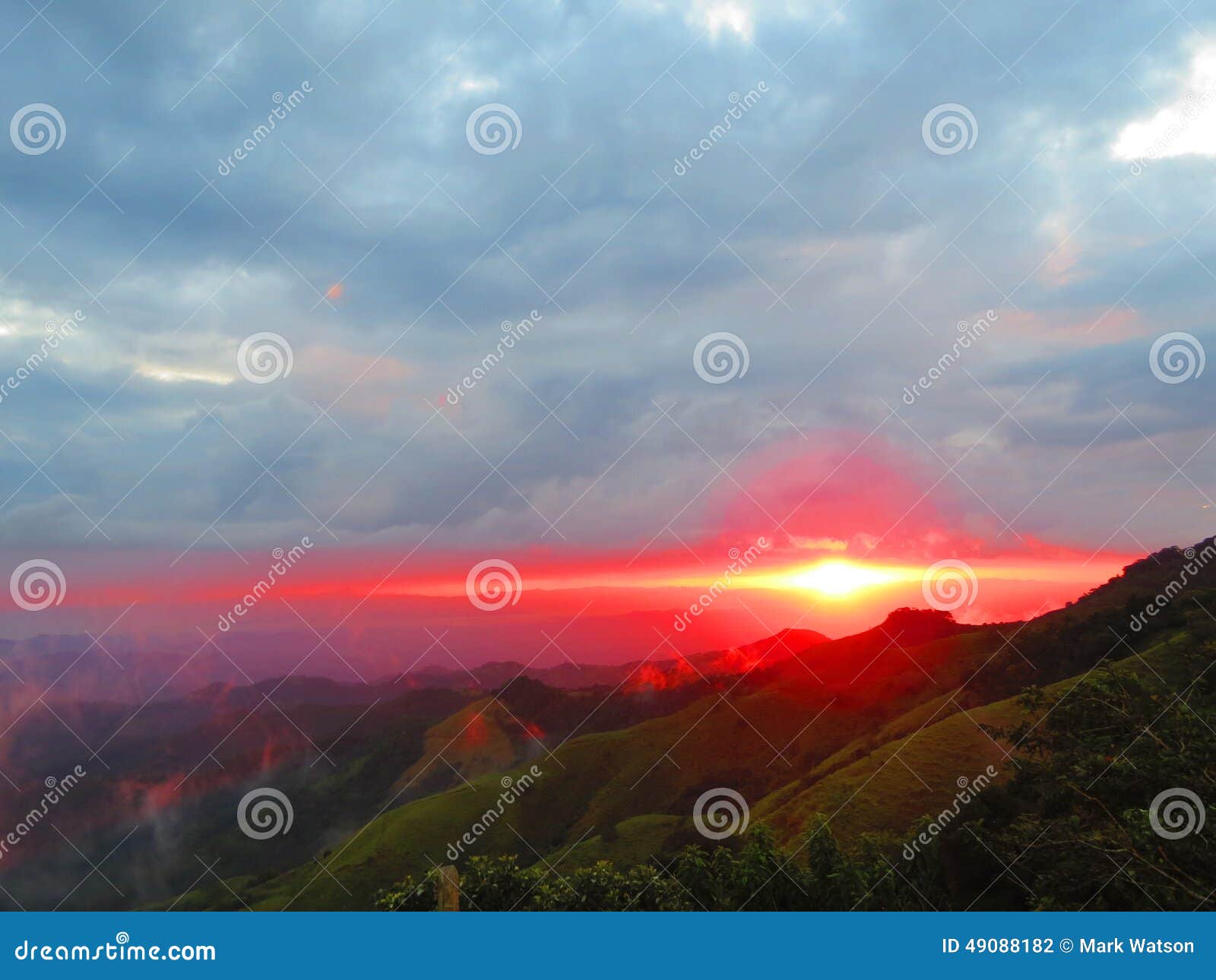 Sunset Monteverde Costa Rica Editorial Photography - Image of beautiful ...