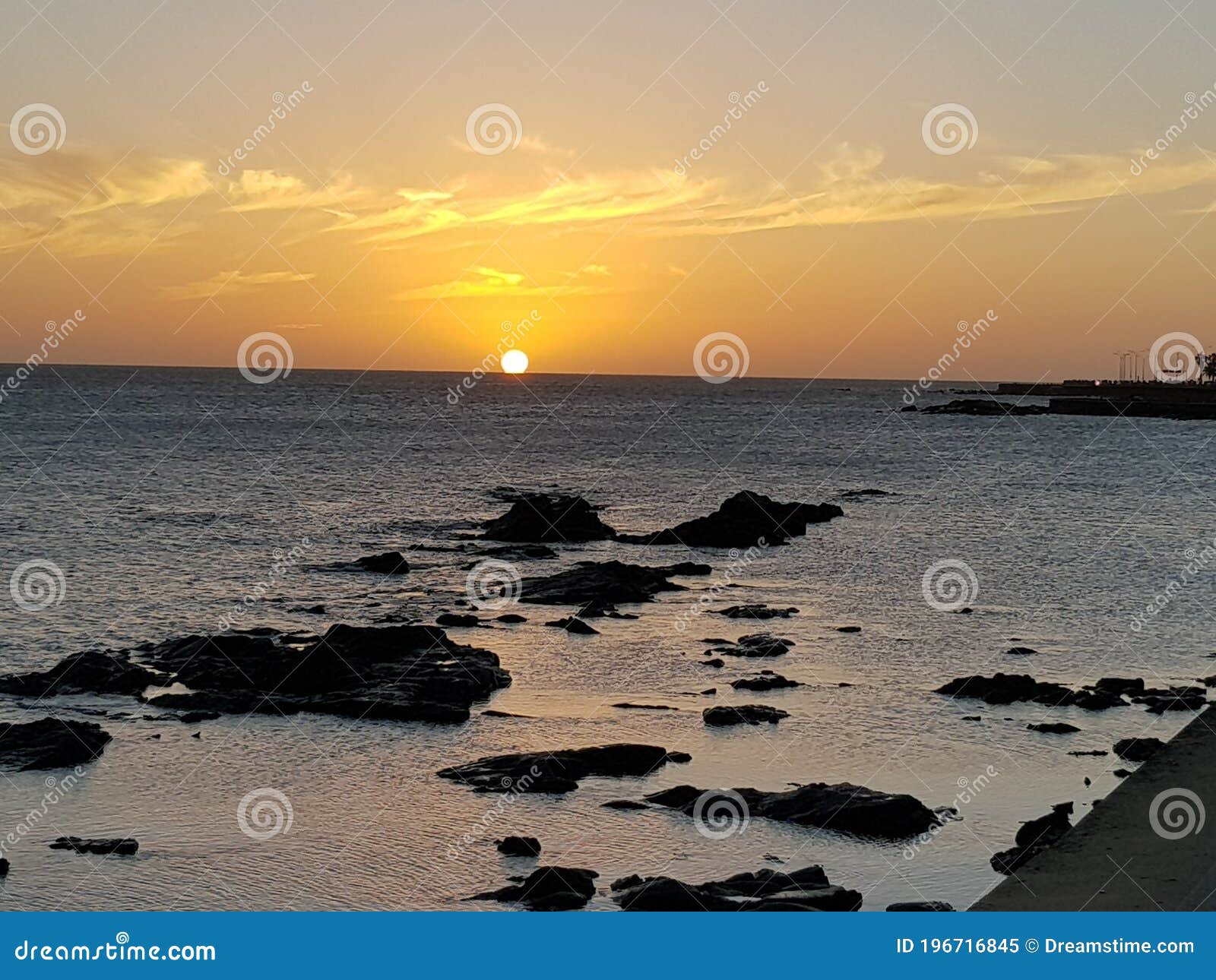 Sunset in Montevideo stock image. Image of uruguay, sunset - 196716845