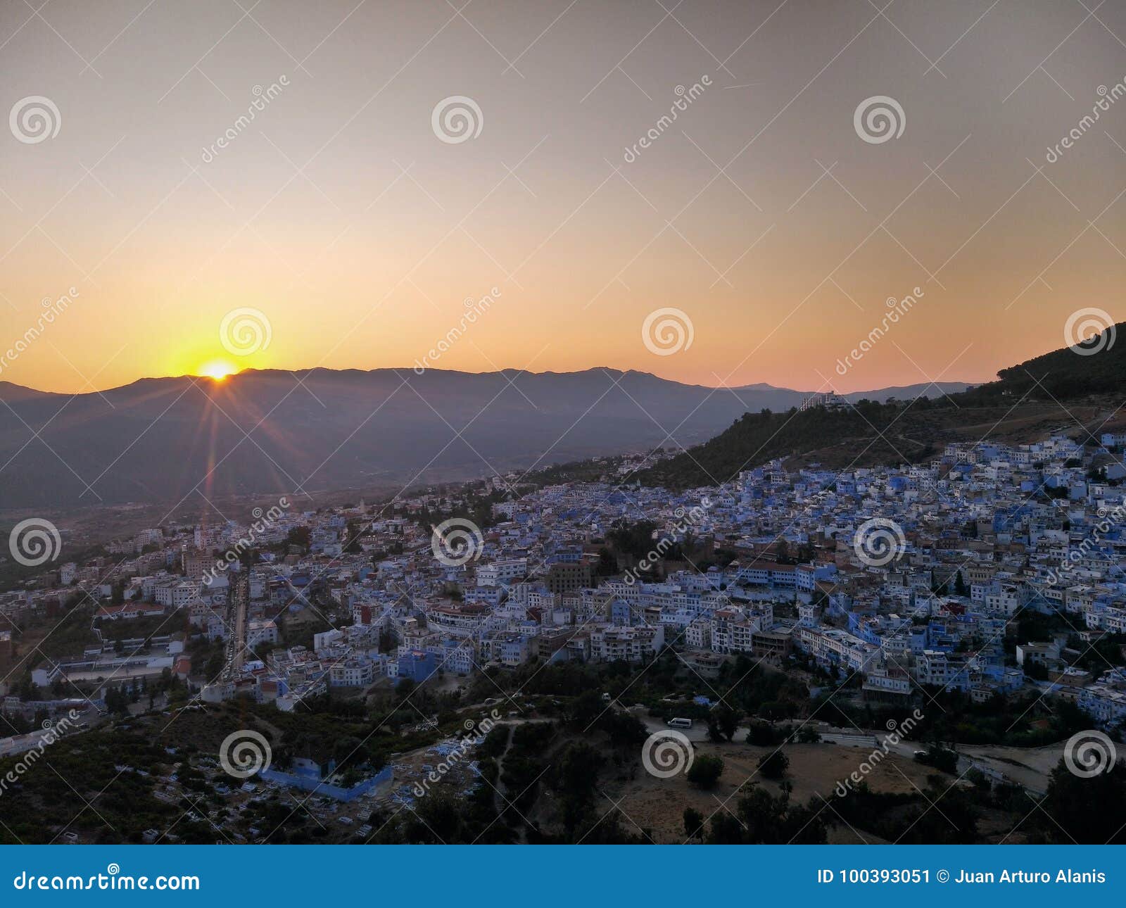 Sunset in morocco editorial photo. Image of urban, dusk - 100393051