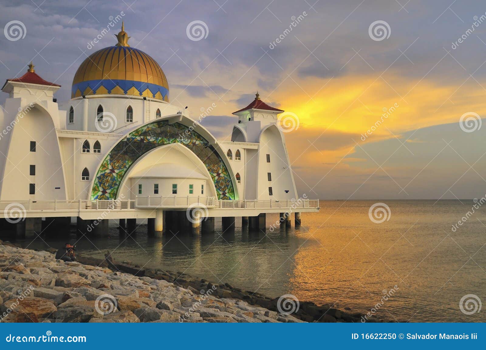 Sunset at the mosque stock photo. Image of masjid, fairy - 16622250